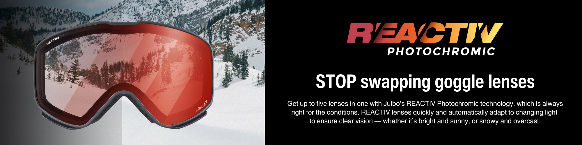 Julbo REACTIV Goggles | Photochromic Lenses Built for the Mountains